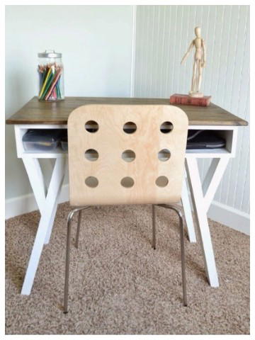 29 DIY Farmhouse Desk Plans For Rustic Decor - Mint Design Blog