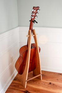 15 Free DIY Guitar Stand Plans To Keep Your Guitar Safe - Mint Design Blog