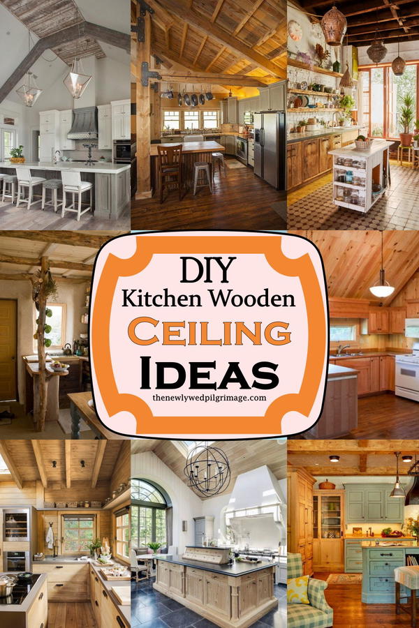 22 DIY Kitchen Wooden Ceiling Ideas For Rustic Decor - Mint Design Blog