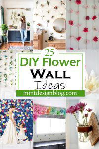 25 DIY Flower Wall Ideas For Wall Decor - Mint Design Blog