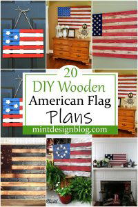 20 DIY Wooden American Flag Plans For National Day - Mint Design Blog
