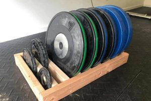 23 DIY Bumper Plate Storage For Home GYM - Mint Design Blog