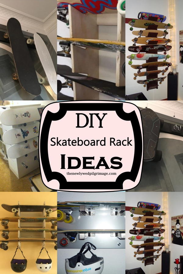 15 DIY Skateboard Rack Ideas - Mint Design Blog