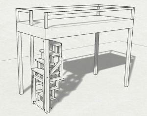 15 DIY Folding Staircase Plans For Space Saving - Mint Design Blog