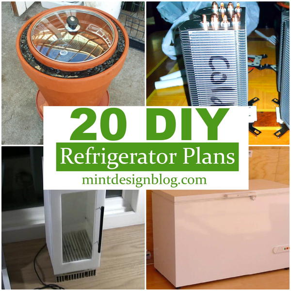 20 DIY Refrigerator Plans You Can Make Easily - Mint Design Blog