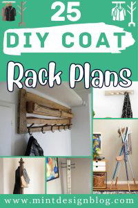 25 Cheapest DIY Coat Rack Plans For Beginners - Mint Design Blog