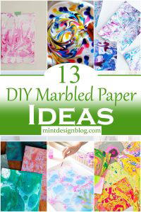 13 DIY Marbled Paper Ideas For Home Decor - Mint Design Blog