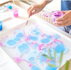 13 DIY Marbled Paper Ideas For Home Decor - Mint Design Blog