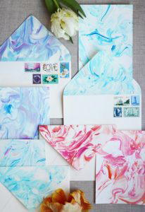 13 DIY Marbled Paper Ideas For Home Decor - Mint Design Blog