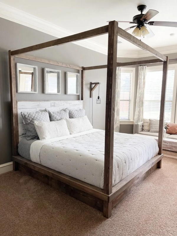 14 DIY Canopy Bed Ideas For Bedroom Decor - Mint Design Blog