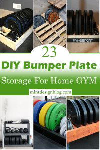 23 DIY Bumper Plate Storage For Home GYM - Mint Design Blog