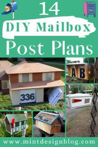 14 DIY Mailbox Post Plans For Every Home - Mint Design Blog