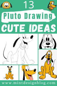 13 Easy Pluto Drawing Ideas For Kids - Mint Design Blog