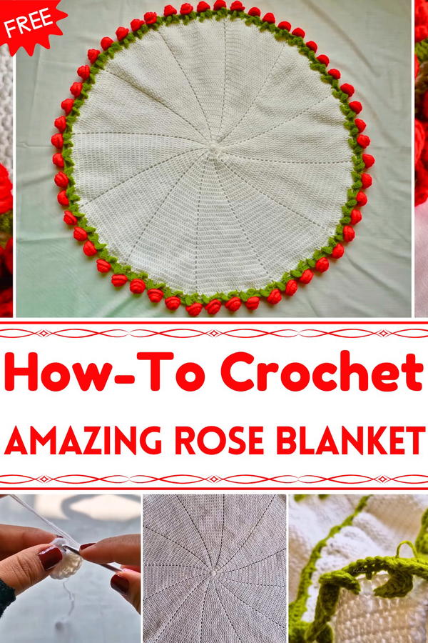 Easy Crochet Rose Blanket Pattern for Relaxing Projects - Mint Design Blog