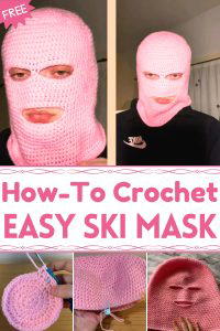 Warm Crochet Ski Mask Pattern with Cozy Vibes - Mint Design Blog
