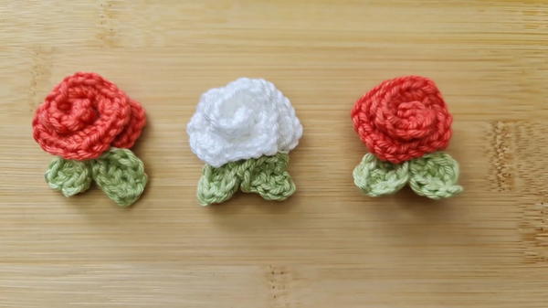 Soft Crochet Mini Rose Pattern for Embellishing Clothing - Mint Design Blog