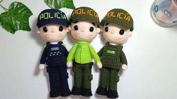 Cozy Crochet Police Officer Pattern That Fits Any Shelf - Mint Design Blog