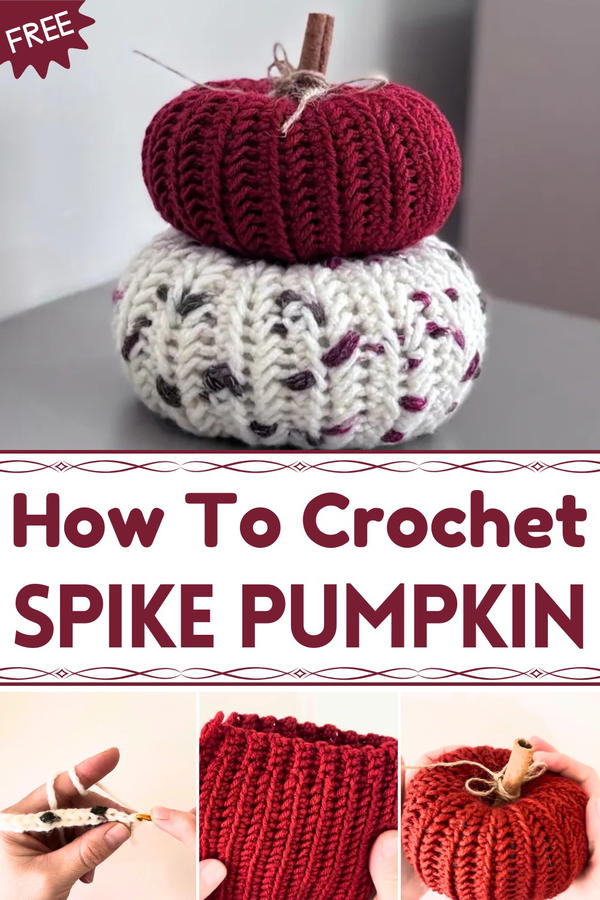Cute Crochet Mini Spike Pumpkin Pattern for Fall Home Decor - Mint ...